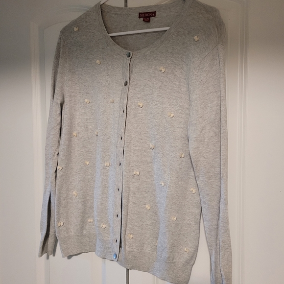 Merona | Sweaters | Merona Grey Bow Cardigan Sweater | Poshmark
